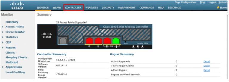 【Cisco】CCNP学習 WLC+APの検証環境構築_06_WLC構築02_設定画面について | おもちエンジニアのブログ